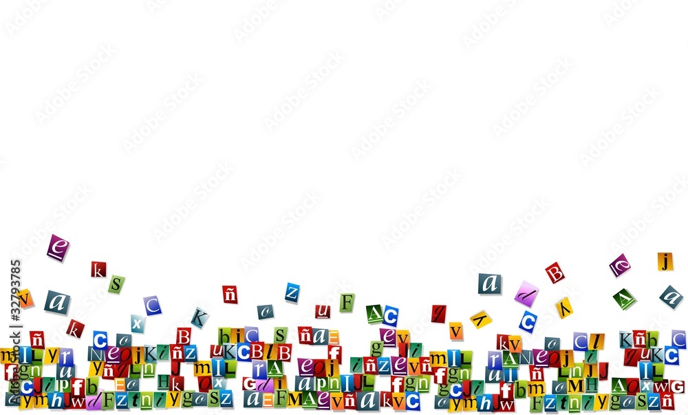 FONDO DE LETRAS Stock Vector | Adobe Stock