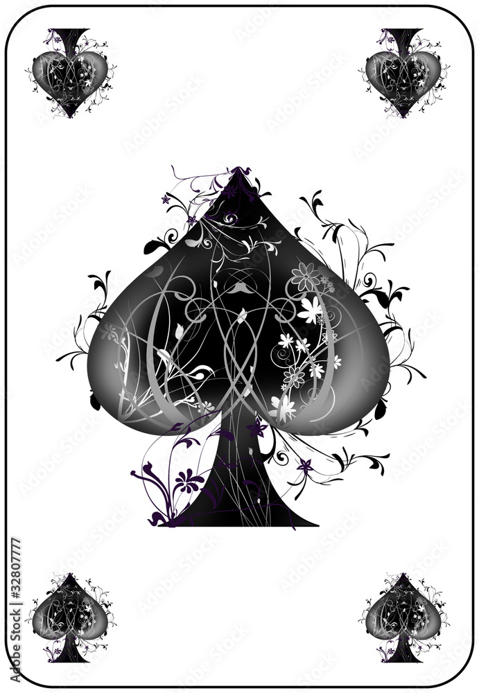 Carte De Pique Noire