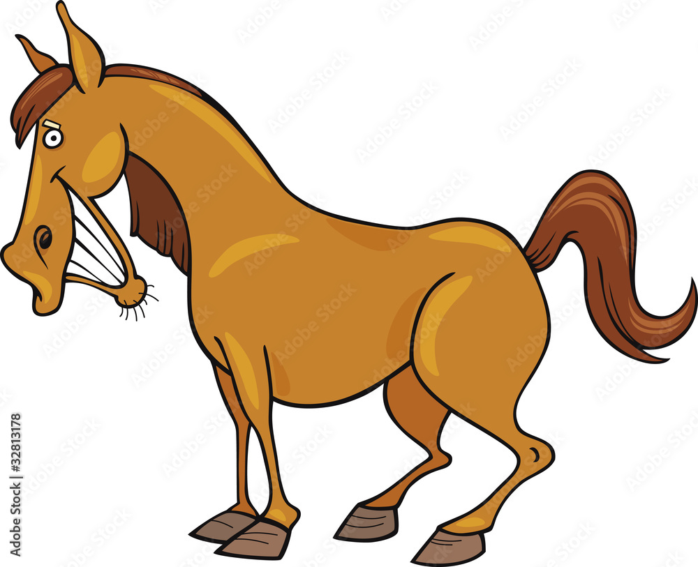 Cartoon Horse Stock Vector | Adobe Stock
