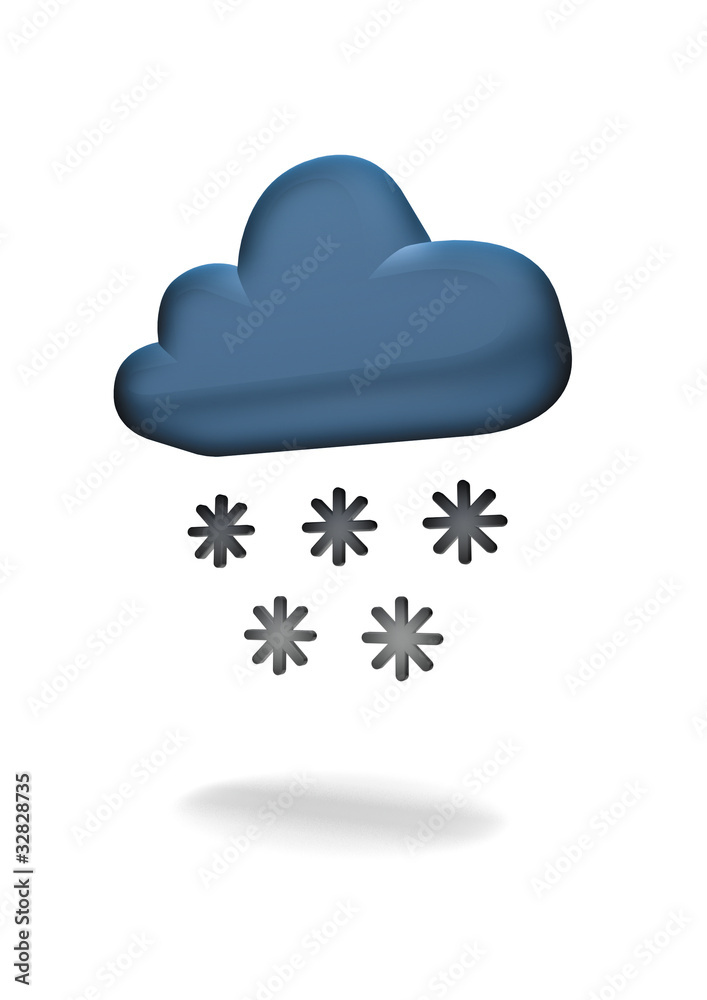 Weather symbol, heavy snow Stock Illustration | Adobe Stock