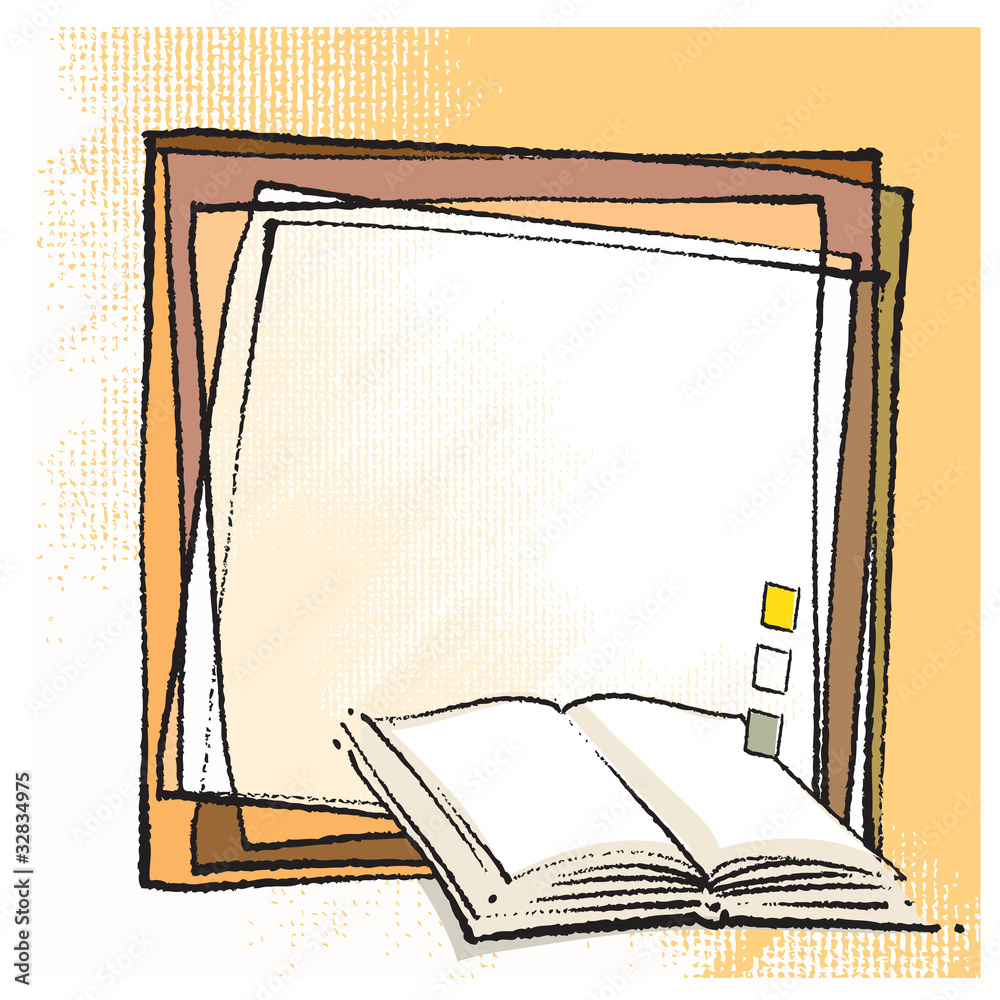 Border, frame, colorful design with a book icon Stock Vector | Adobe Stock