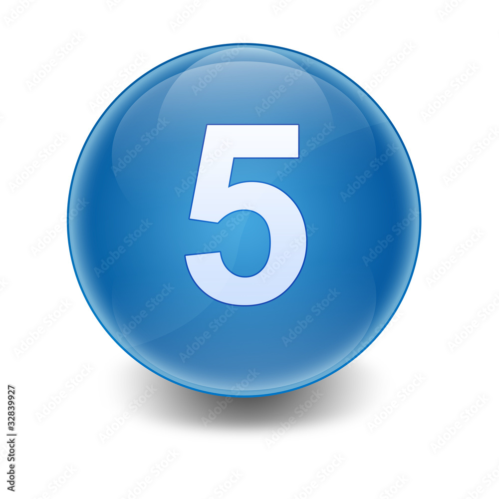 Número 5 Azul