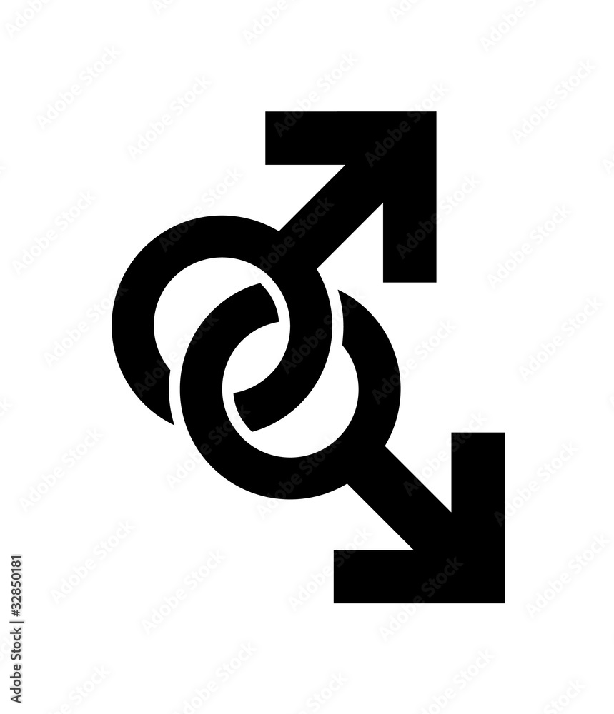 Intertwined Male Symbols Stock Vector | Adobe Stock