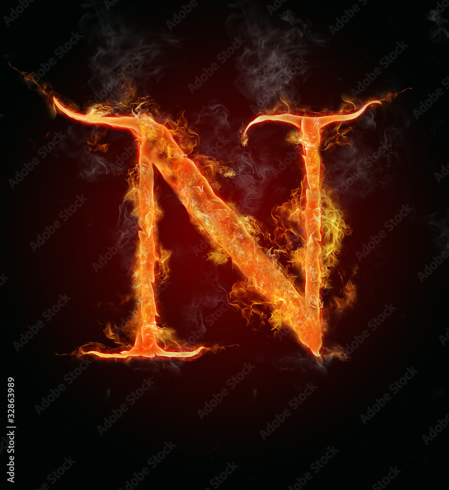 Fire letter Stock Illustration | Adobe Stock