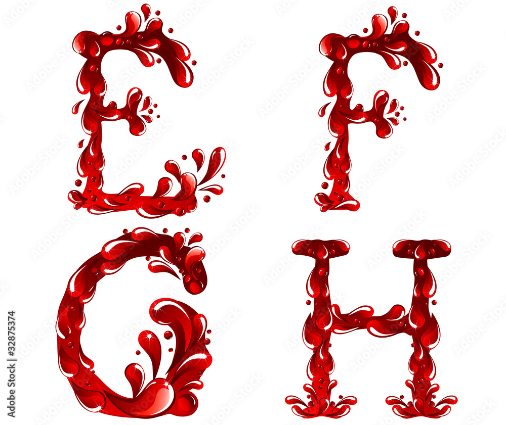 Green Alphabet Efgh Stock Images Image 29339944