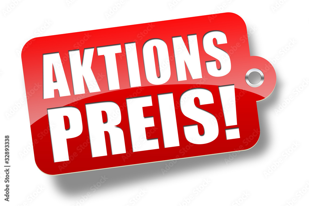 AKTIONSPREIS Plakette Stock-Illustration | Adobe Stock