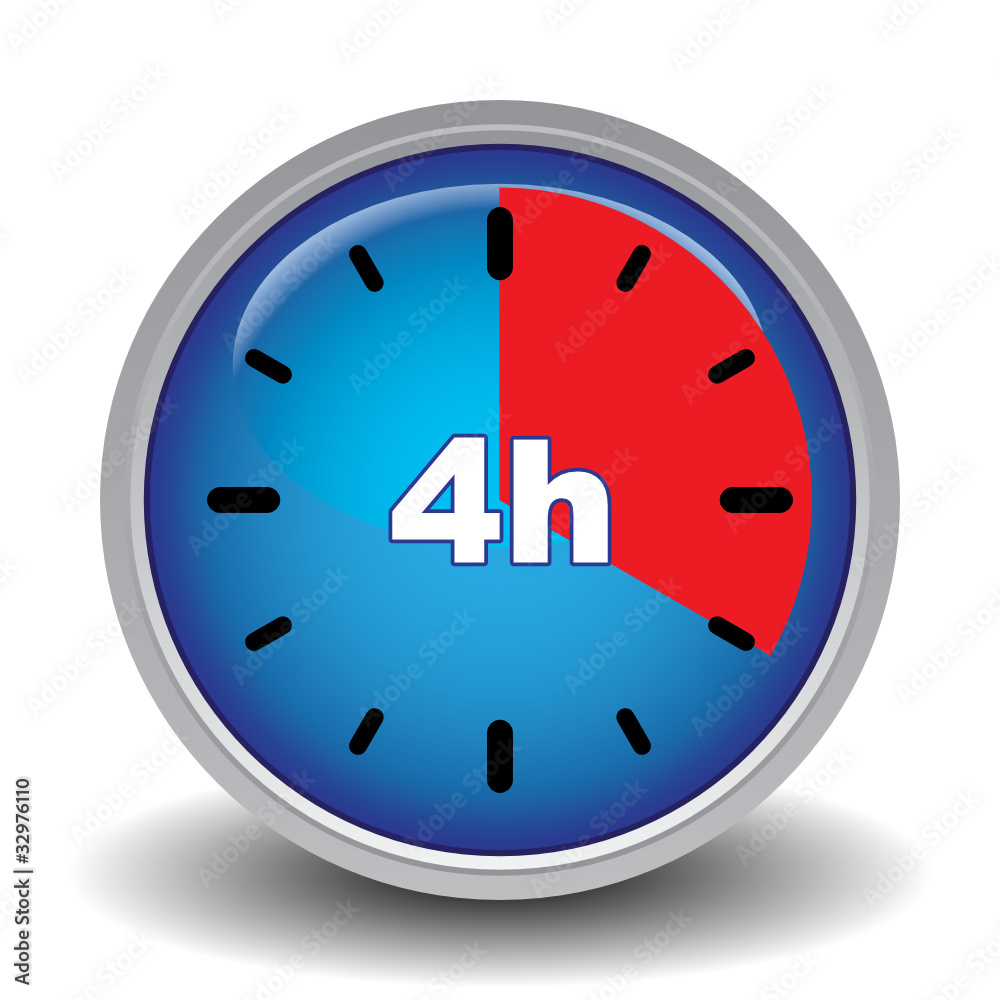 4 HOURS ICON Stock Vector | Adobe Stock