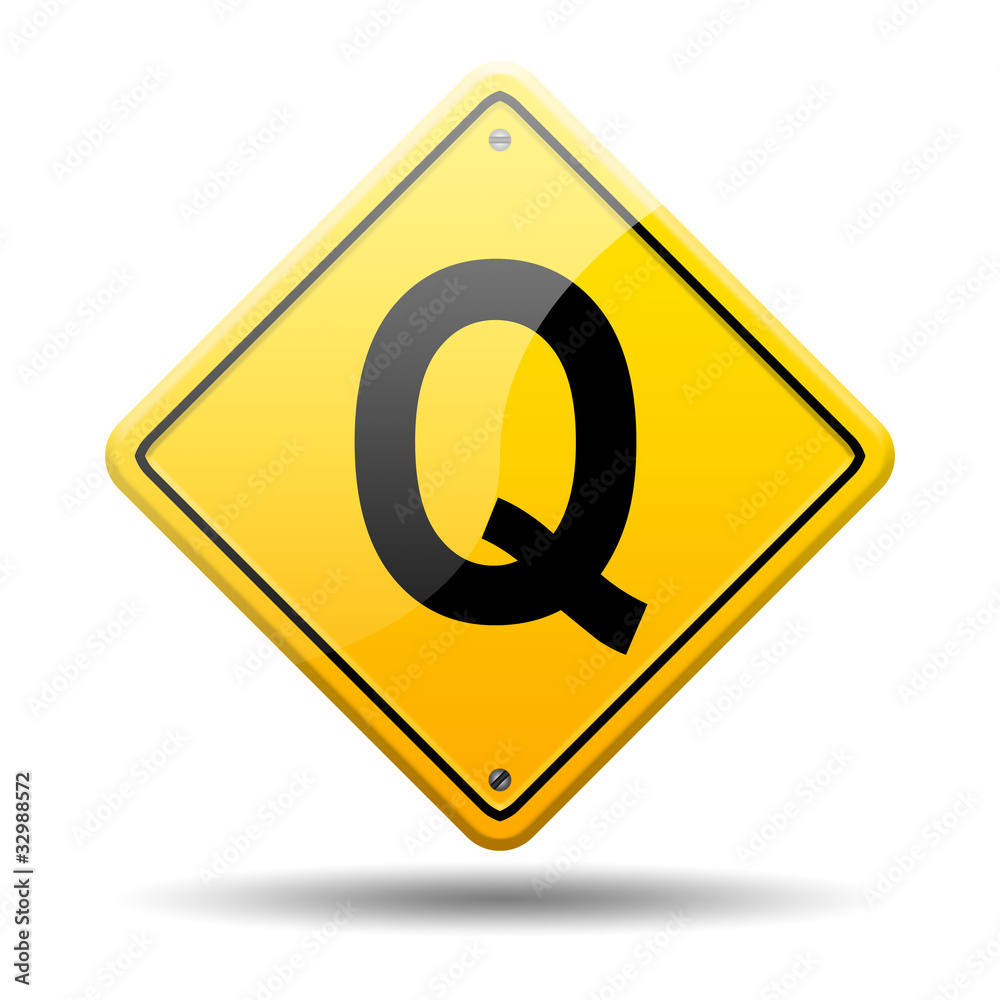 Señal amarilla letra Q Stock Illustration | Adobe Stock Señal amarilla letra Q Stock Illustration | Adobe Stock