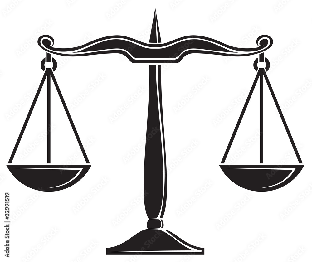 scales of justice Stock Vector | Adobe Stock