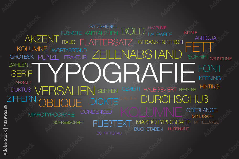 Typografie Wortwolke - vektor Stock Vector | Adobe Stock