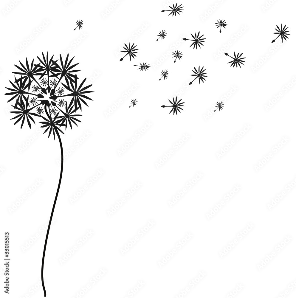 pusteblume Stock-Vektorgrafik | Adobe Stock
