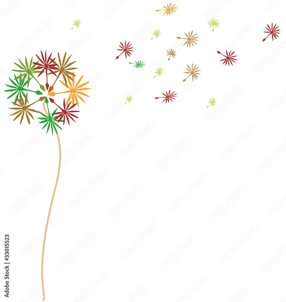 pusteblume Stock-Vektorgrafik | Adobe Stock