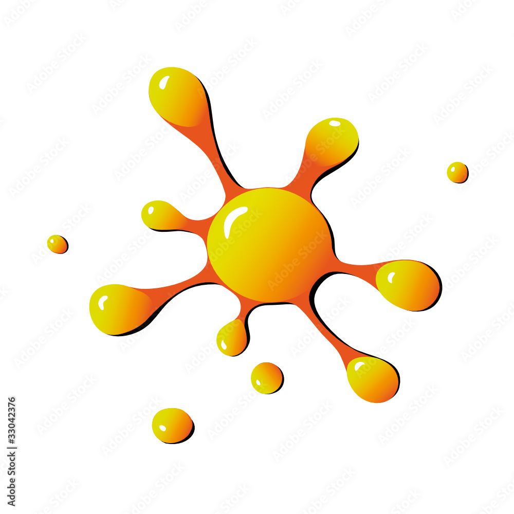 Farbklecks gelb Stock-Vektorgrafik | Adobe Stock