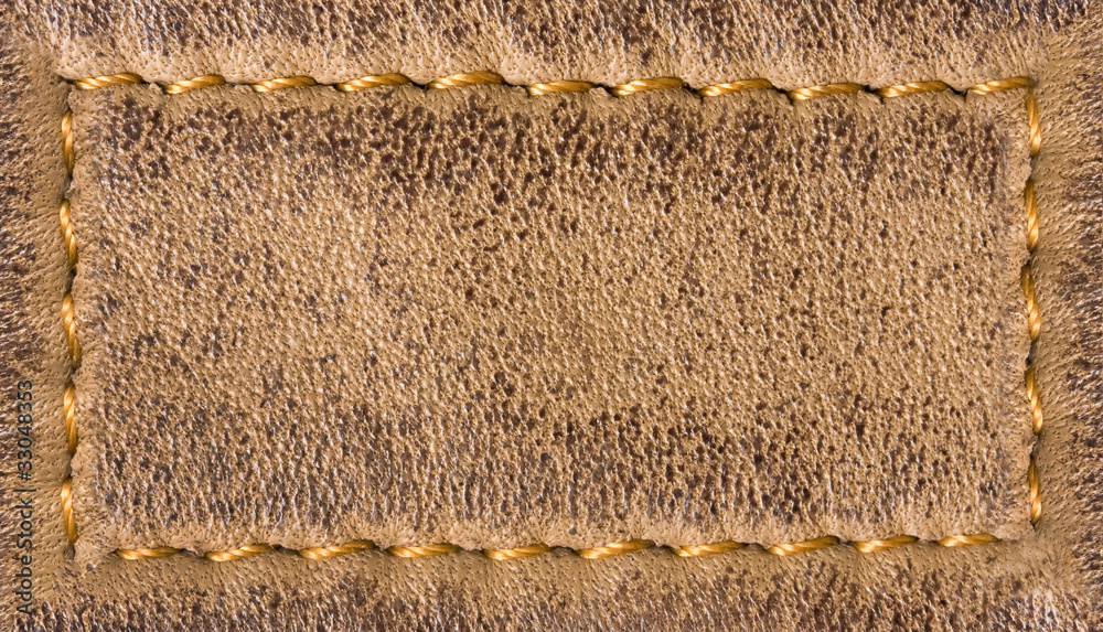 Leather texture background with stitching Stock Photo | Adobe Stock