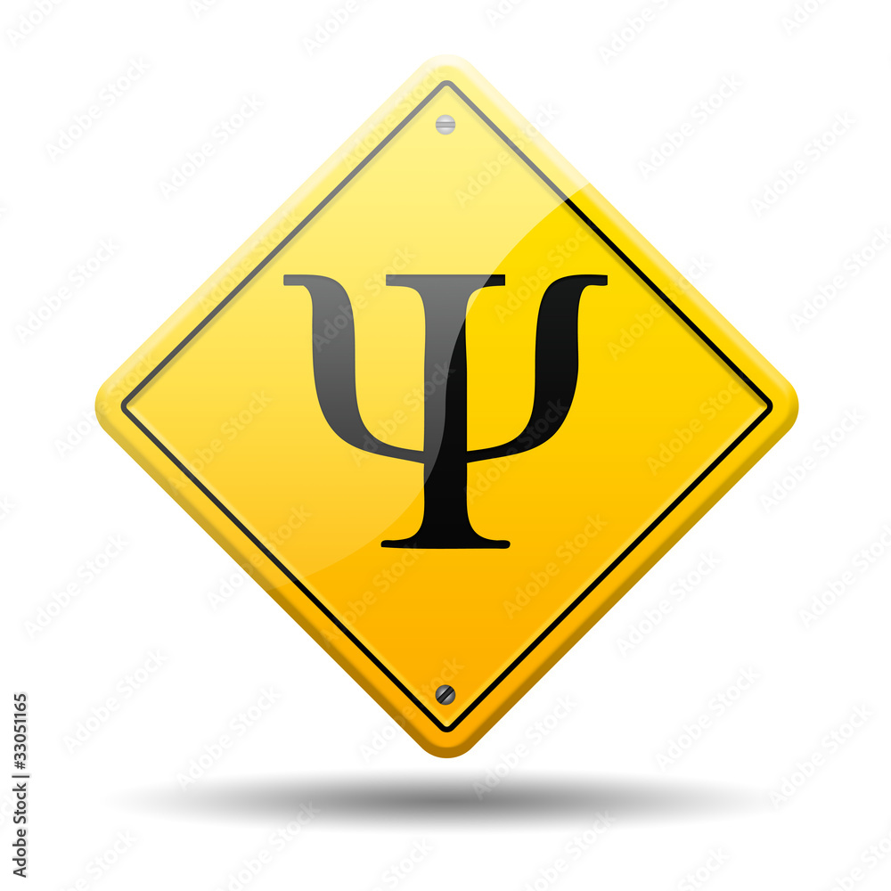 Señal amarilla signo Psi Stock Illustration | Adobe Stock