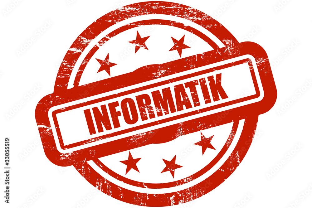 Sternen Stempel rot INFORMATIK Stock-Illustration | Adobe Stock