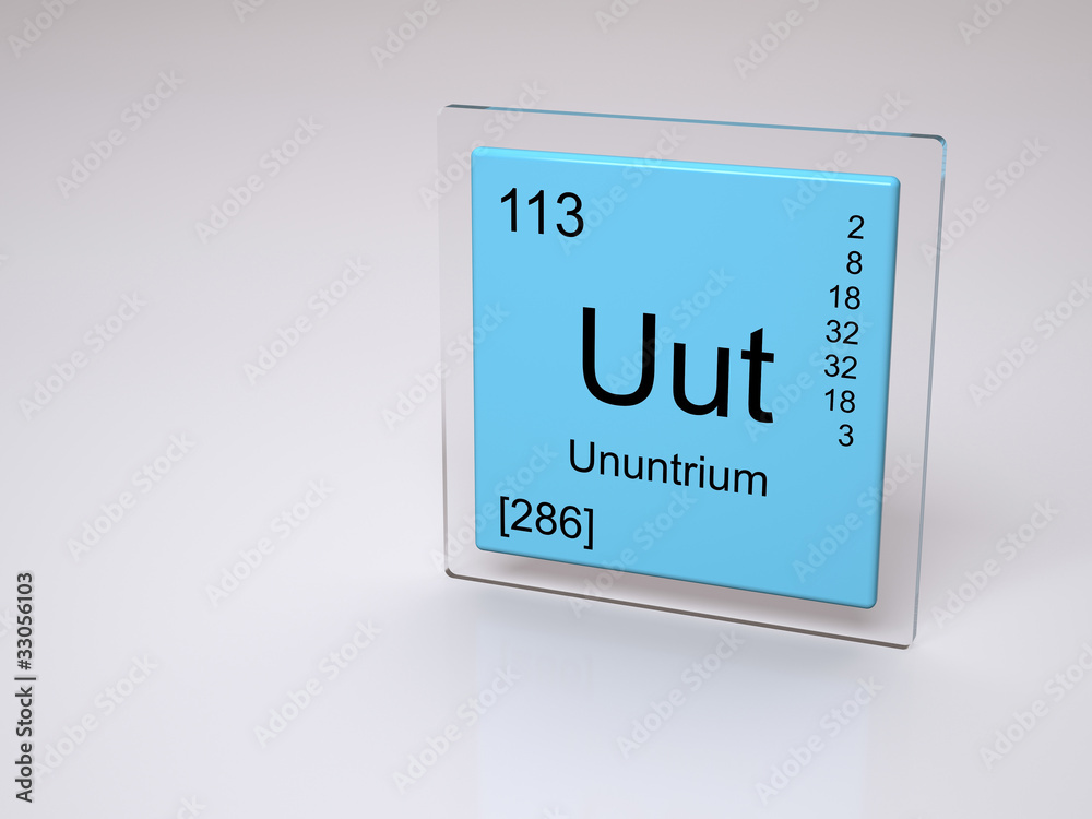 Ununtrium - symbol Uut - chemical element of the periodic table Stock Illustration | Adobe Stock