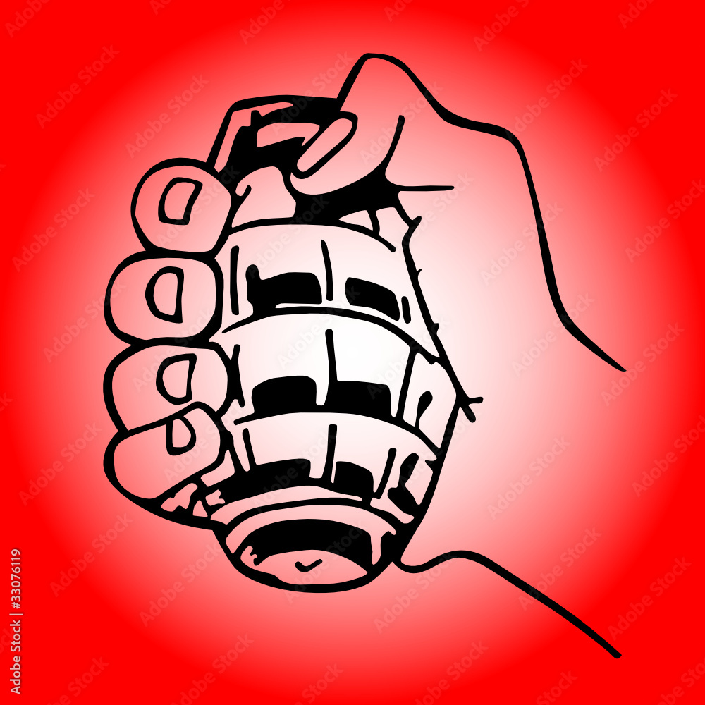 hand holding bomb vector Stock Vector | Adobe Stock
