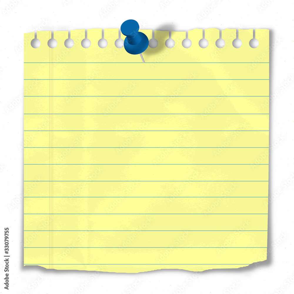 Paper pinned to Notice Board (post it reminder to do list) Stock ...