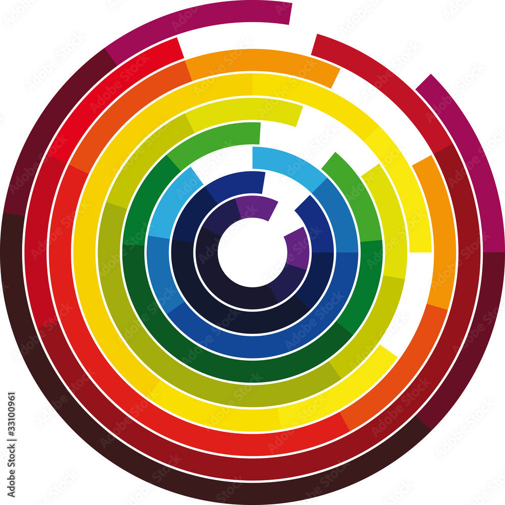 Color wheel Stock Vector | Adobe Stock