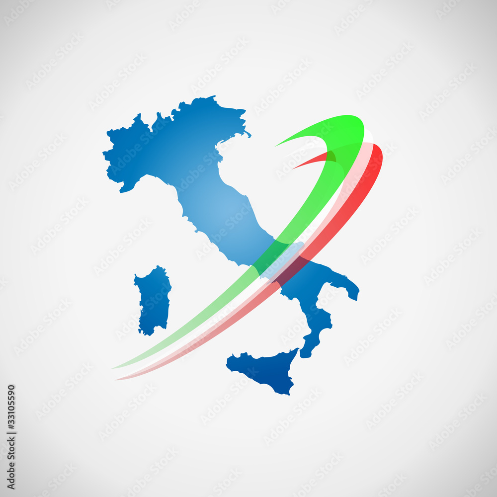 Logo Italy with orbit # Vector Stock Vector | Adobe Stock