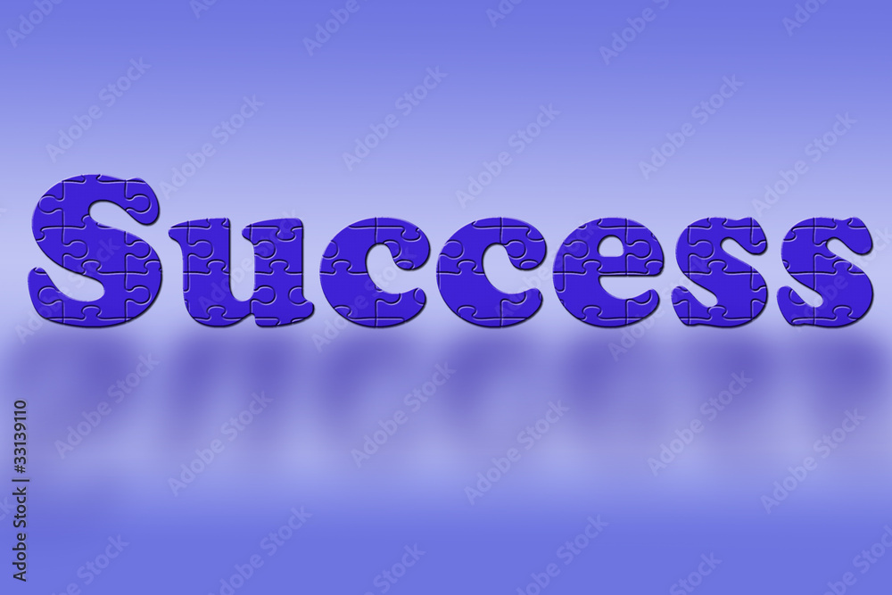 success in puzzle pieces Stock Illustration | Adobe Stock