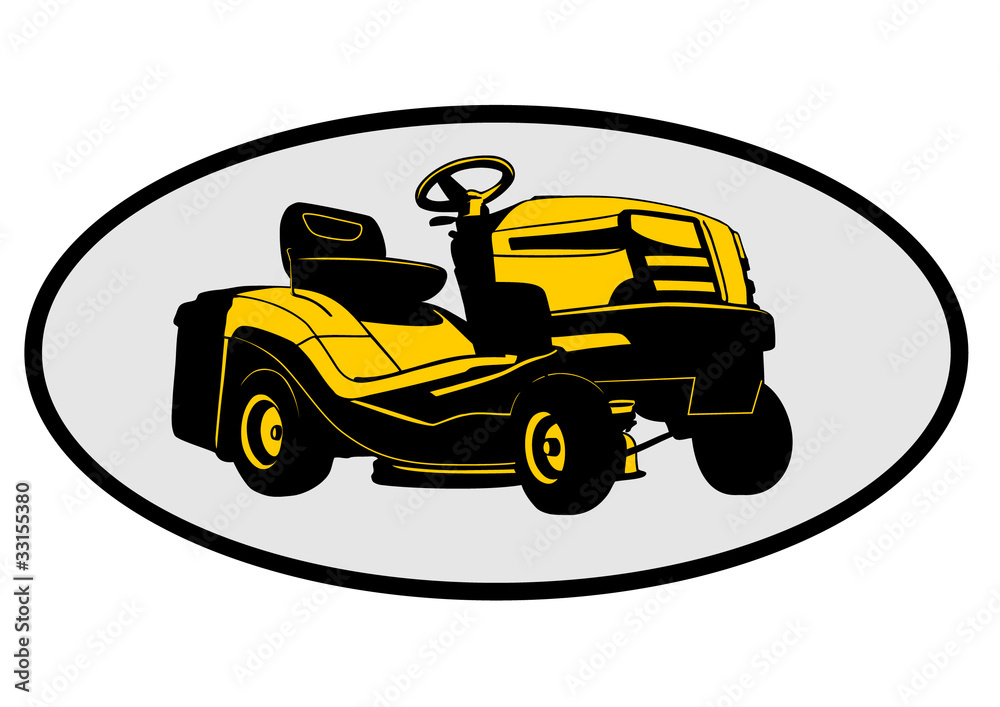 lawn mower tractor Stock Vector | Adobe Stock