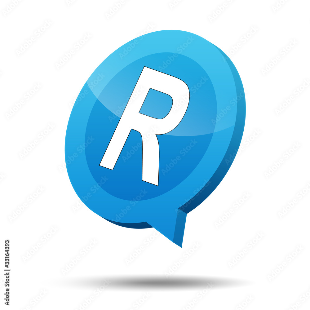 Icono 3d letra R Stock Illustration | Adobe Stock