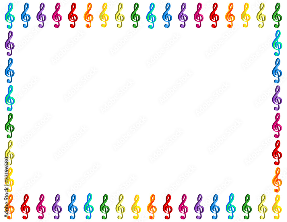 G Clef border frame Stock Vector | Adobe Stock