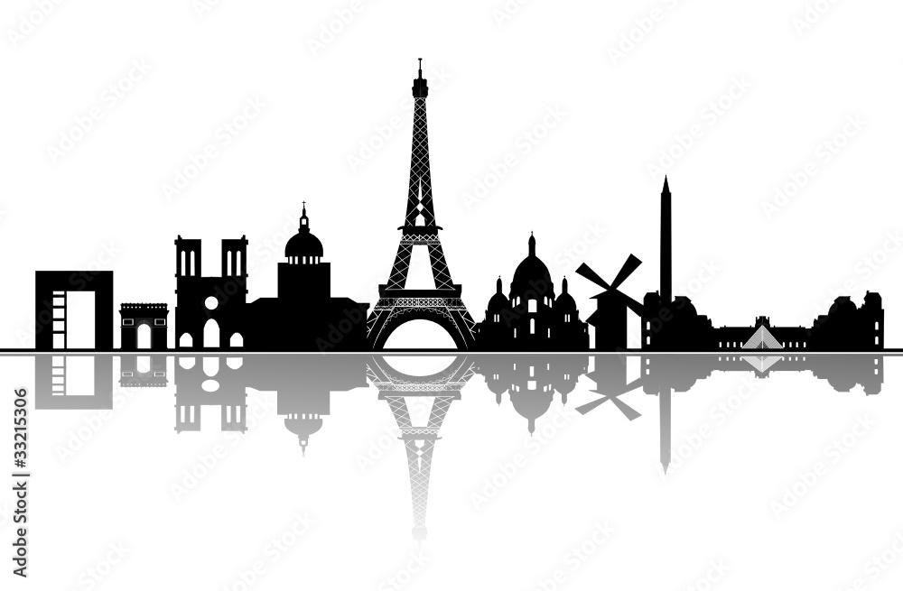 Paris Skyline Stock Vector | Adobe Stock