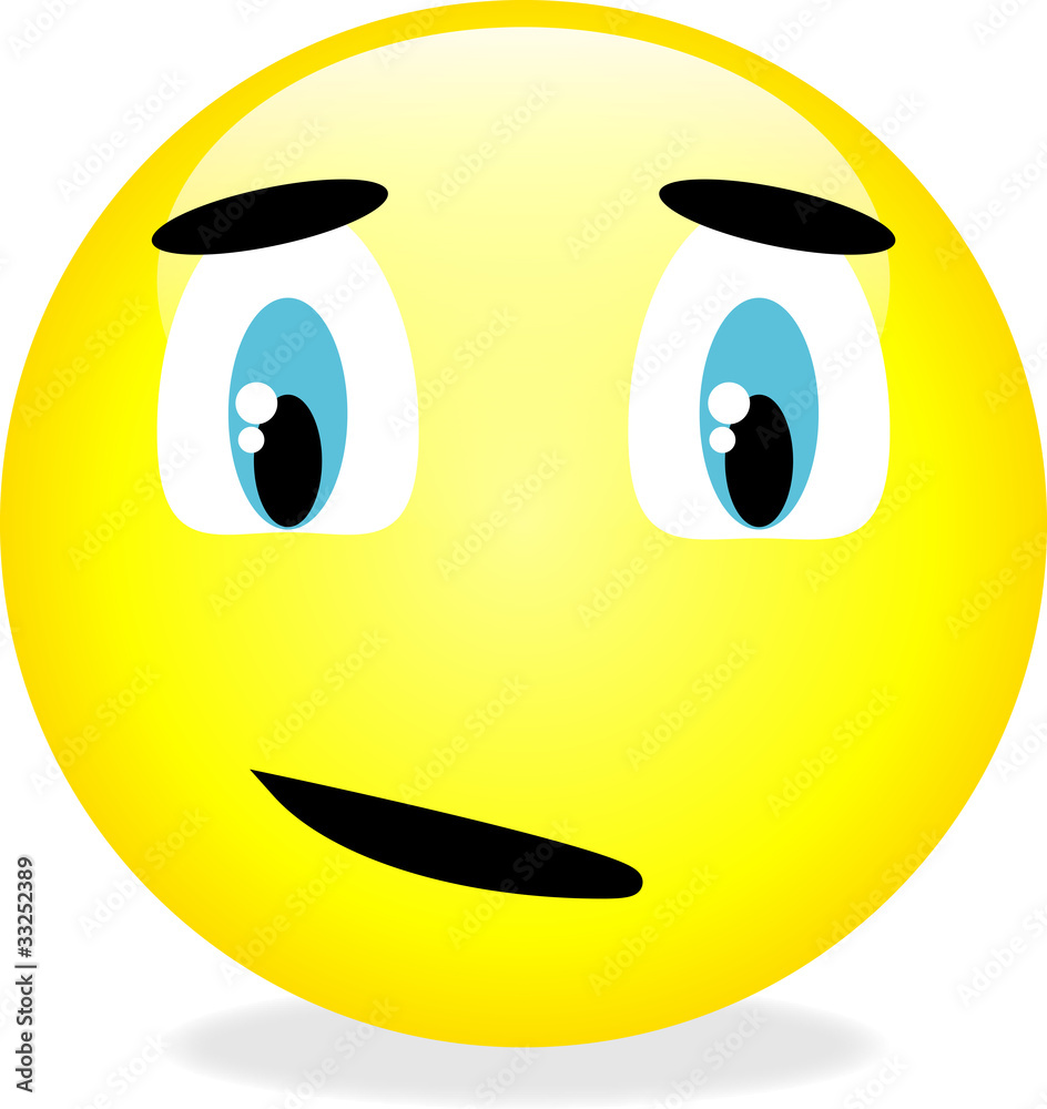 Vector smiley yellow emoticon. Stock Vector | Adobe Stock