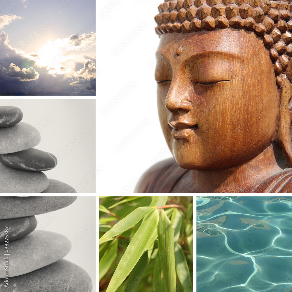 buddha collage II Stock Photo | Adobe Stock