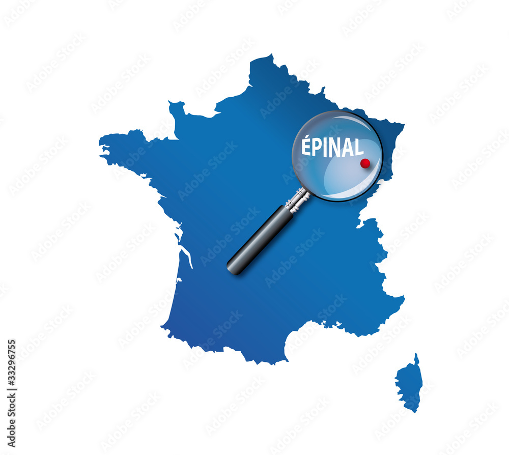 Epinal : Carte de France - département des Vosges Stock-Vektorgrafik ...