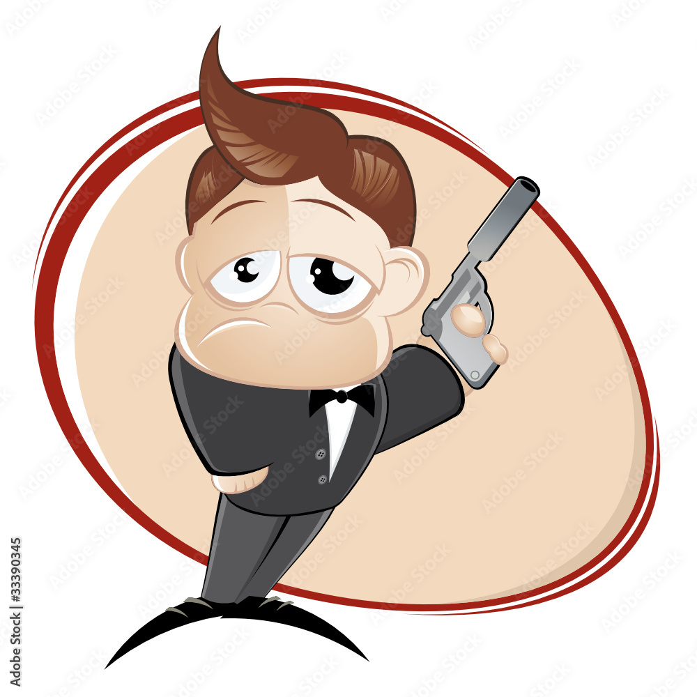 agent cartoon geheimagent comic Stock Vector | Adobe Stock