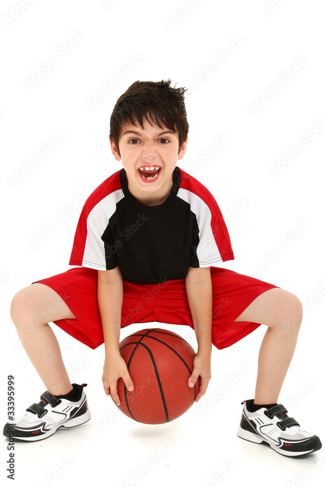 Goofy Funny Boy Child Basketball Player Stock Photo | Adobe Stock