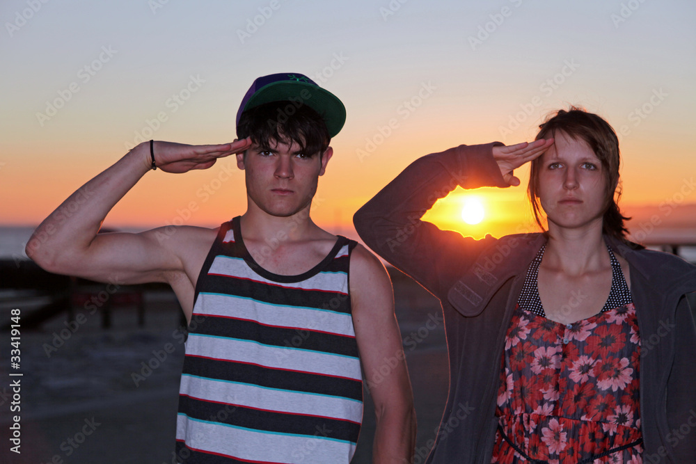 Stramm stehen Stock-Foto | Adobe Stock