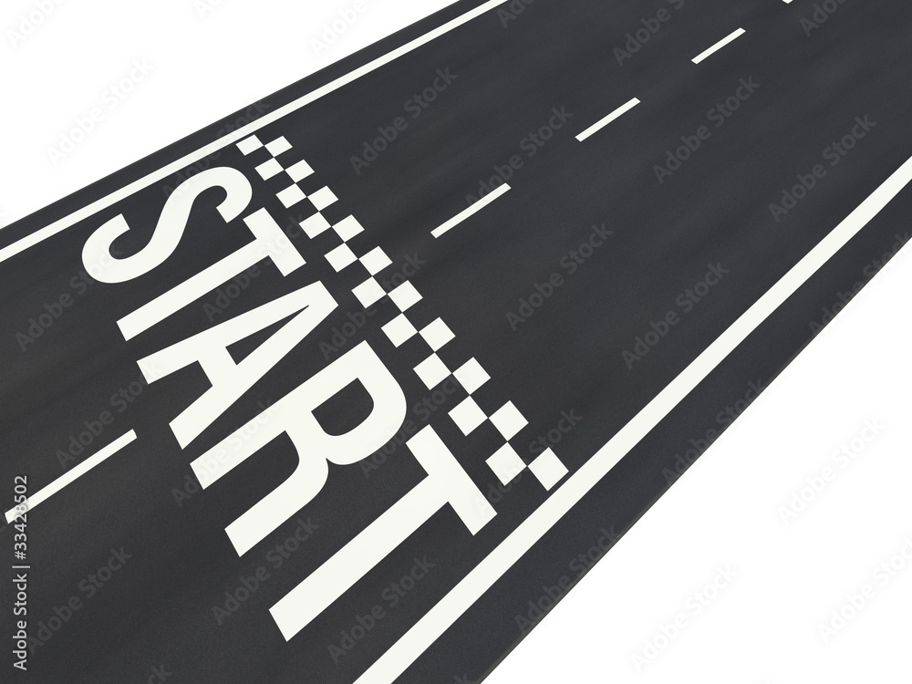 Startlinie Stock-Illustration | Adobe Stock
