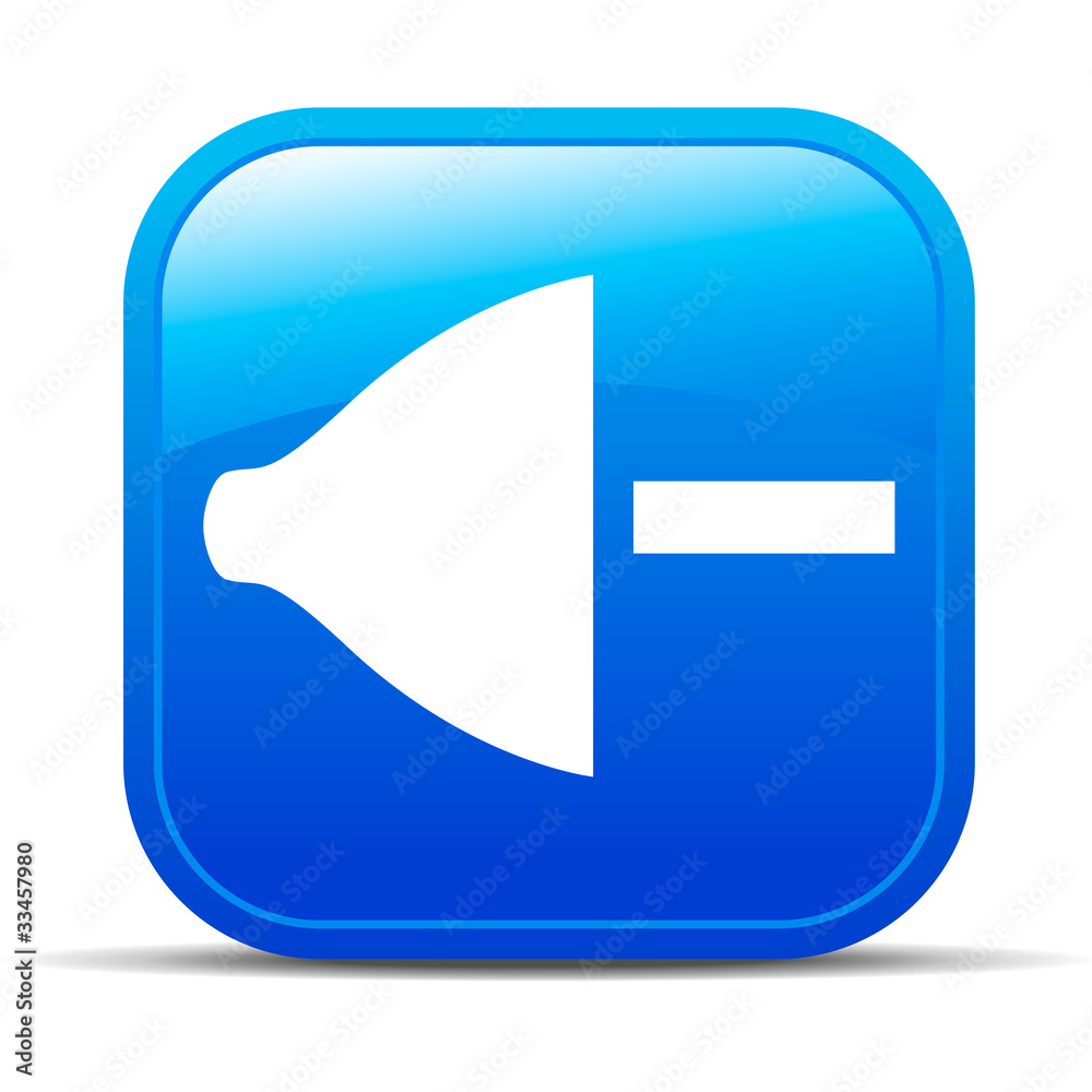 Volume minus Internet button Icon Stock Vector | Adobe Stock