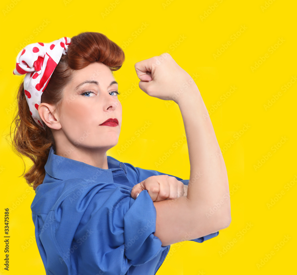 Iconic Image of a Female Factory Worker from the 1950 Era Stock Photo ...