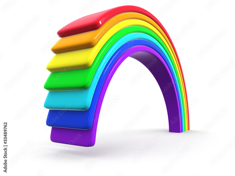 3d Rainbow creation Stock Illustration | Adobe Stock