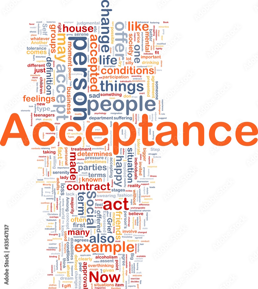 Acceptance background concept Stock Illustration | Adobe Stock