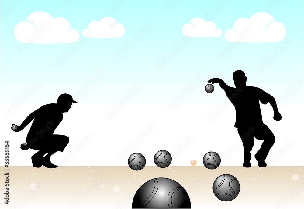 joueurs de pétanque Stock Vector | Adobe Stock