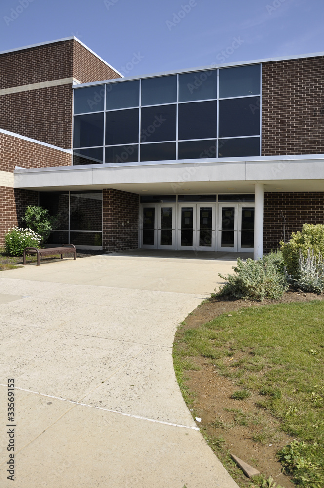 school building entrance Stock Photo | Adobe Stock