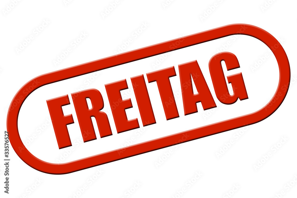 Stempel rot rel FREITAG Stock-Illustration | Adobe Stock