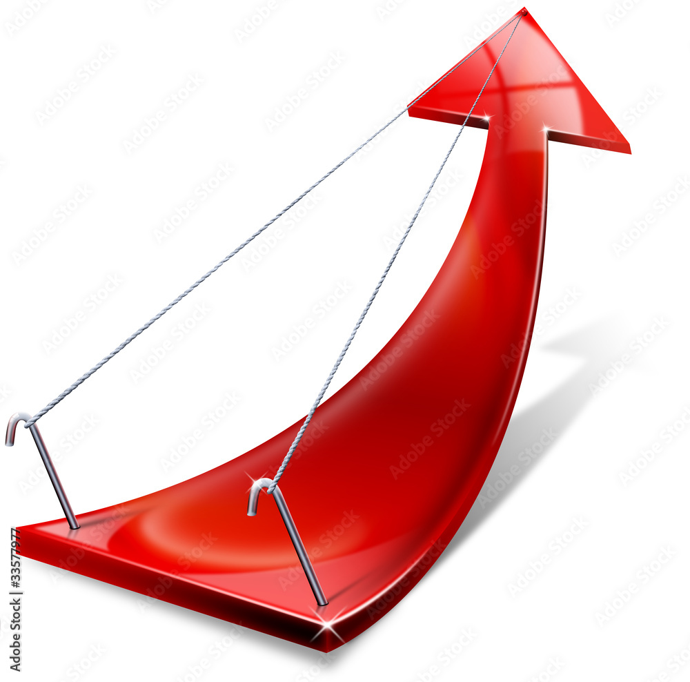 Red positive arrow Stock Illustration | Adobe Stock