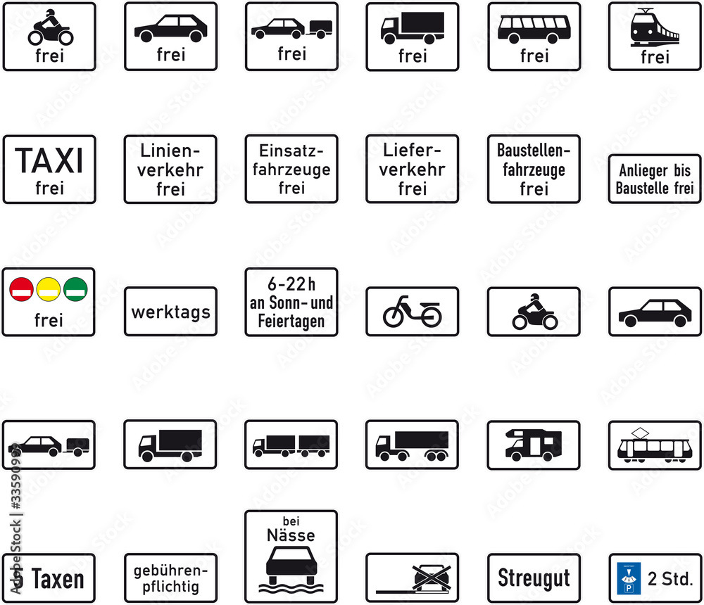 Verkehrszeichen Sammlung Stock Vector | Adobe Stock