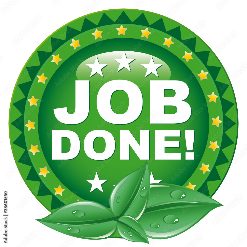 JOB DONE! ICON Stock Vector | Adobe Stock