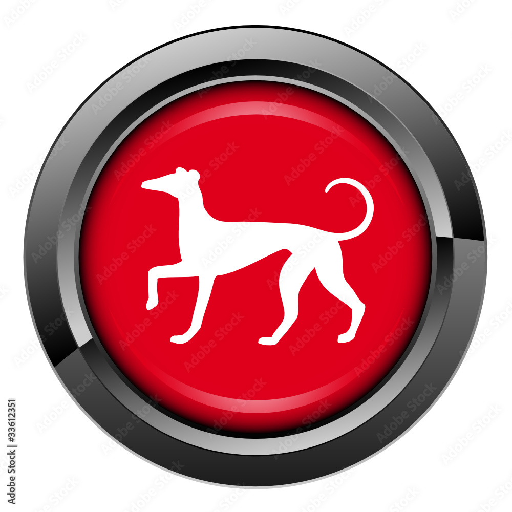 Picto, internet, bouton, chien, animal, canin, chenil, lévrier Stock ...