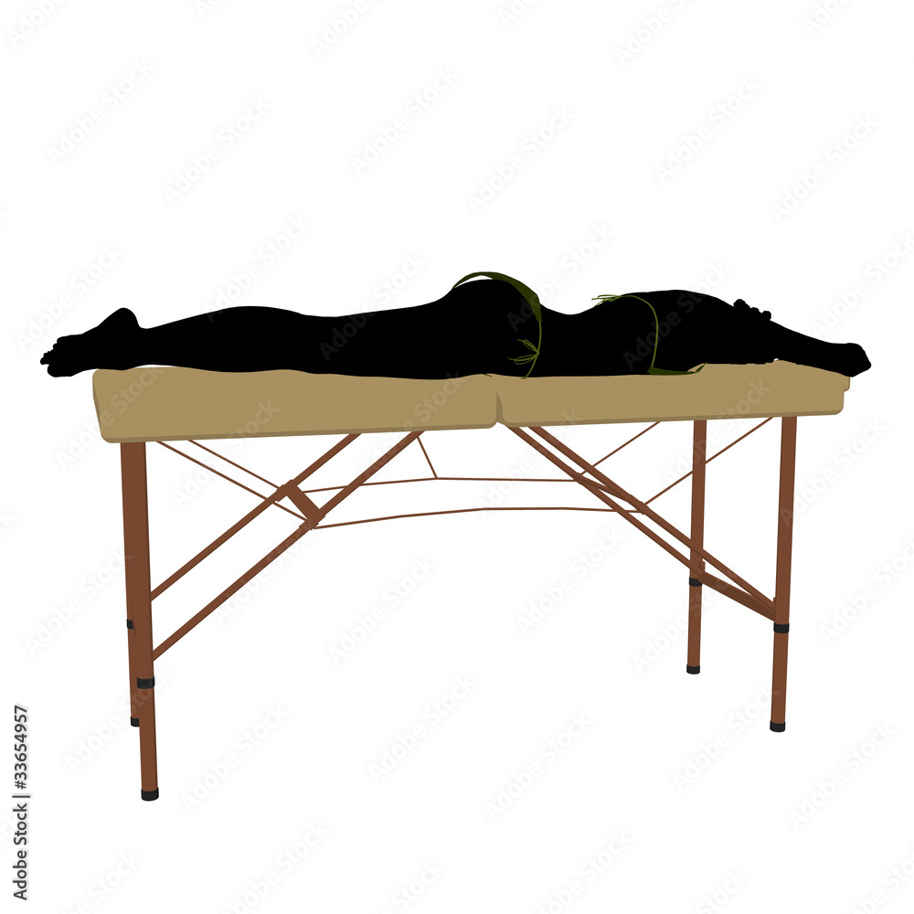 Massage Table Illustration Silhouette Stock Illustration | Adobe Stock