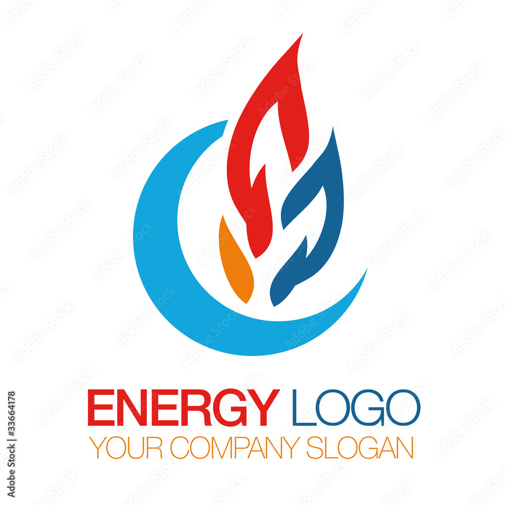 Energy flame logo company template brand Stock Illustration | Adobe Stock